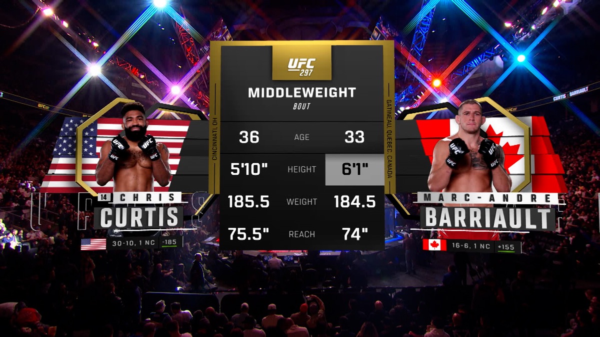 ‎297: Chris Curtis vs. Marc-Andre Barriault Main Card - UFC (temporada ...