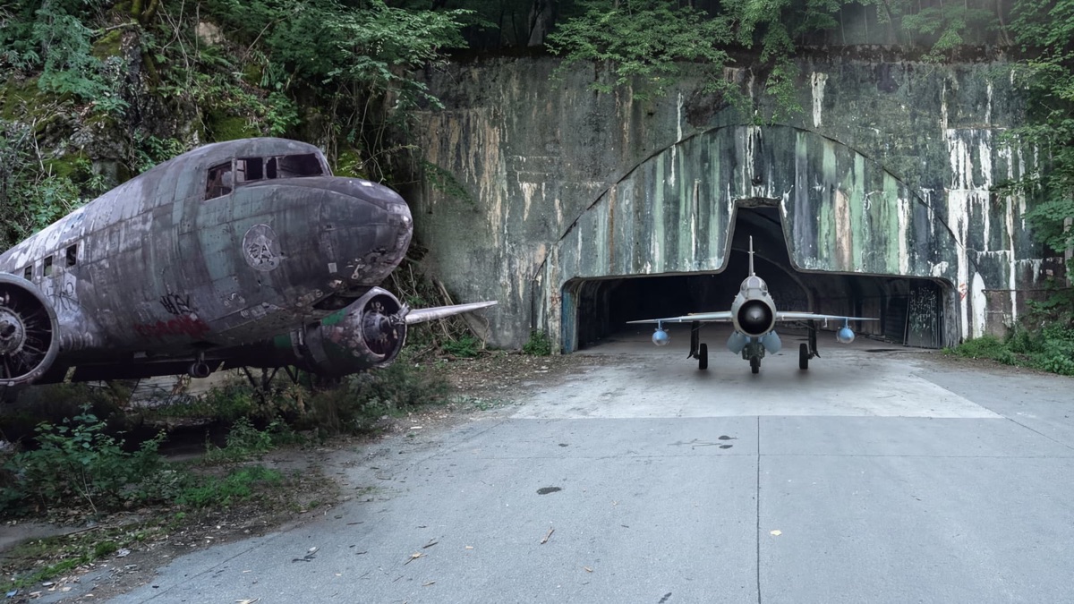 ‎The Biggest Military Underground Airport in Europe, Zeljava Air Base ...