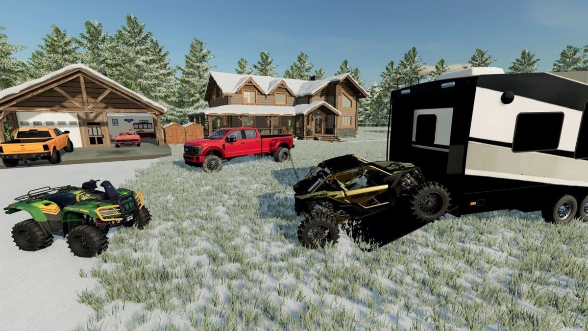 Visiting a Snowy Cabin in Farming Simulator! - Hudson's Playground ...