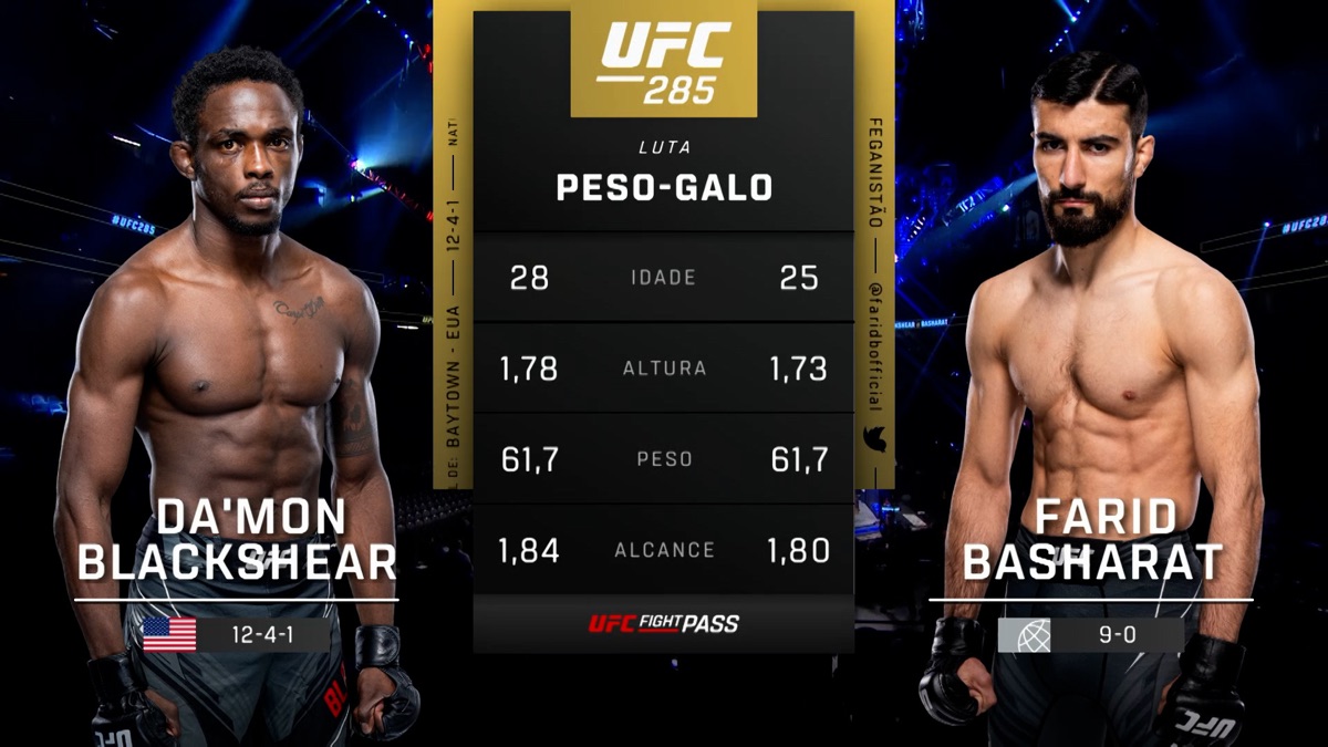 ‎Da'Mon Blackshear vs. Farid Basharat - UFC (Português) (temporada 285 ...