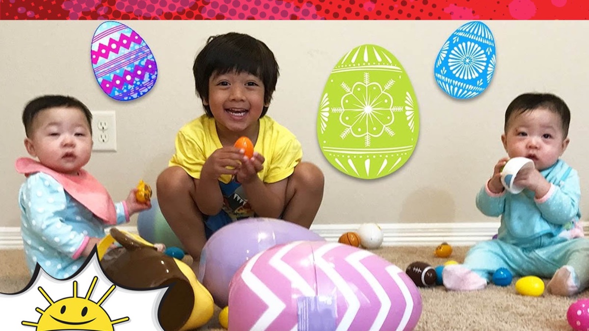 Ryan’s First Easter Egg Hunt With Emma and Kate! - Ryan's World (Series ...