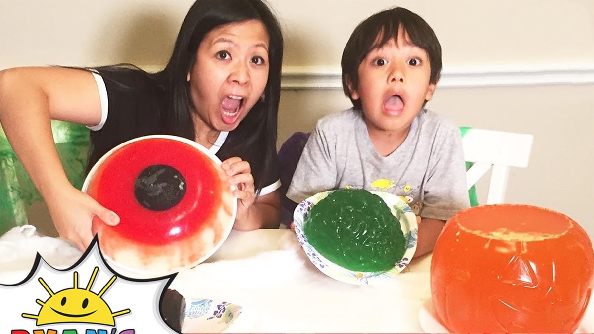 Ryan's Halloween Gummy vs. Real Challenge! - Ryan's World (Season 11 ...