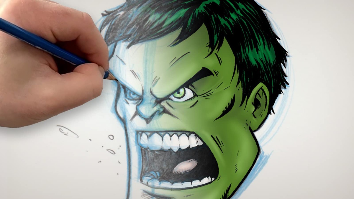 Hulk Face Drawing Pencil
