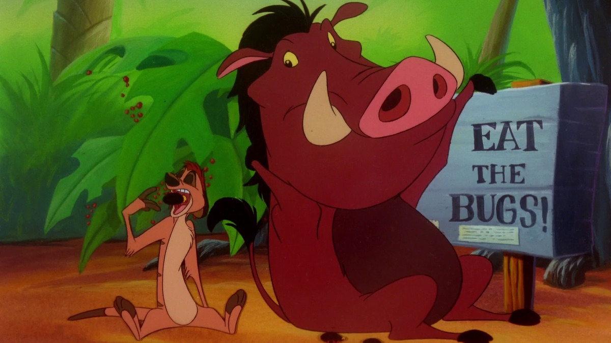 Lion King Timon And Pumbaa Eating Bugs