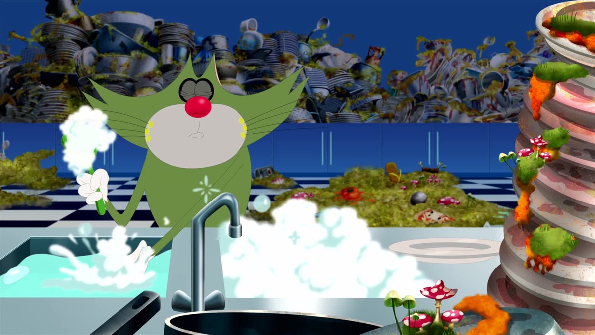 Whose Turn to Do the Dishes? – Oggy and the Cockroaches (Season 7 ...