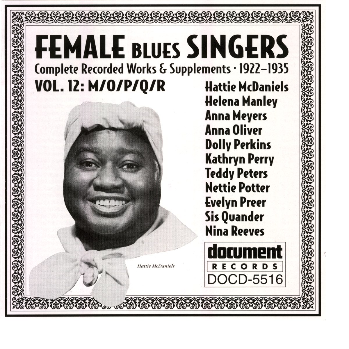 ‎Female Blues Singers Vol. 12 M/O/P/Q/R (1922-1935) - Album by Various ...