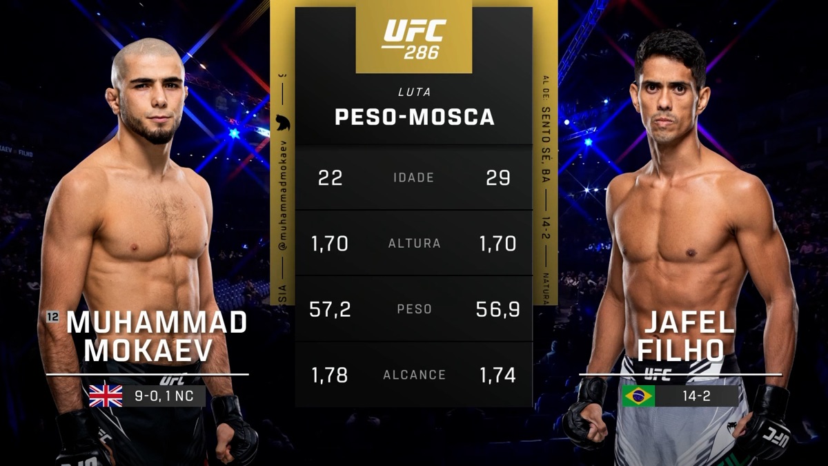 ‎Muhammad Mokaev vs. Jafel Filho - UFC (Português) (Series 286, Episode ...