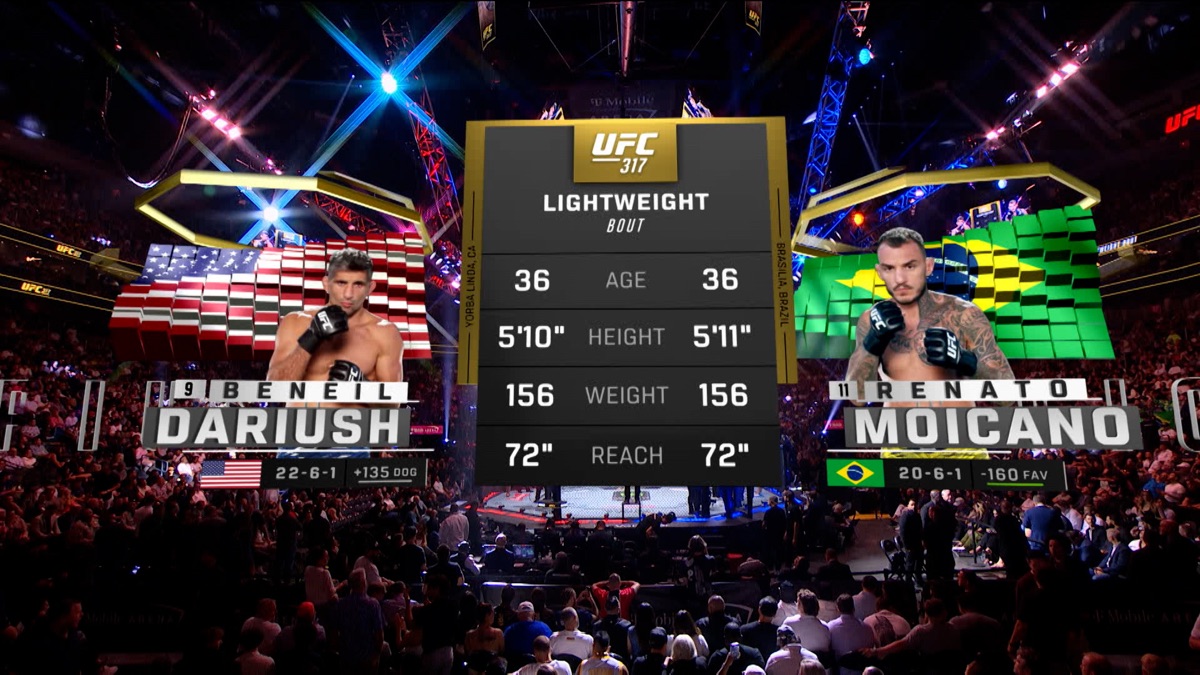 ‎317: Beneil Dariush vs. Renato Moicano Main Card - UFC (temporada 317 ...