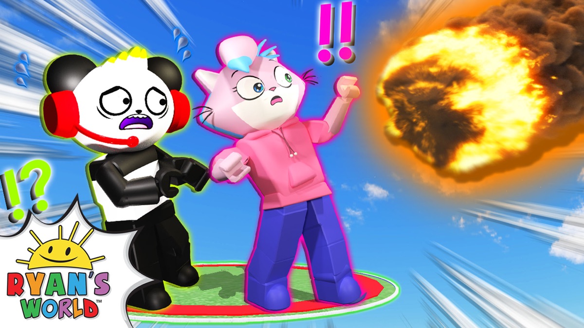 Combo Panda Dodges Giant Fireballs in Roblox! - Ryan's World (Season 18 ...