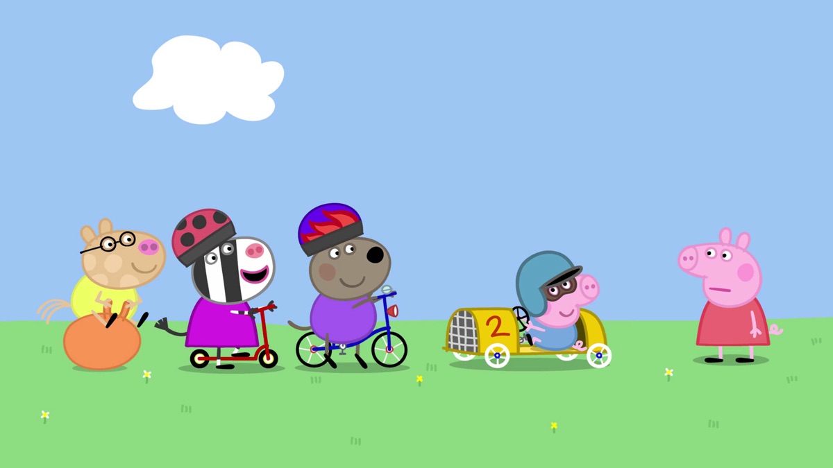 George's Racing Car - Peppa Pig (Series 4, Episode 32) - Apple TV (BG)