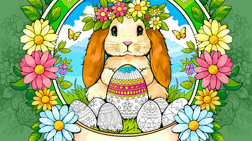 Hop Into Easter Colors - Challenge by Paint by Number Coloring Game ...
