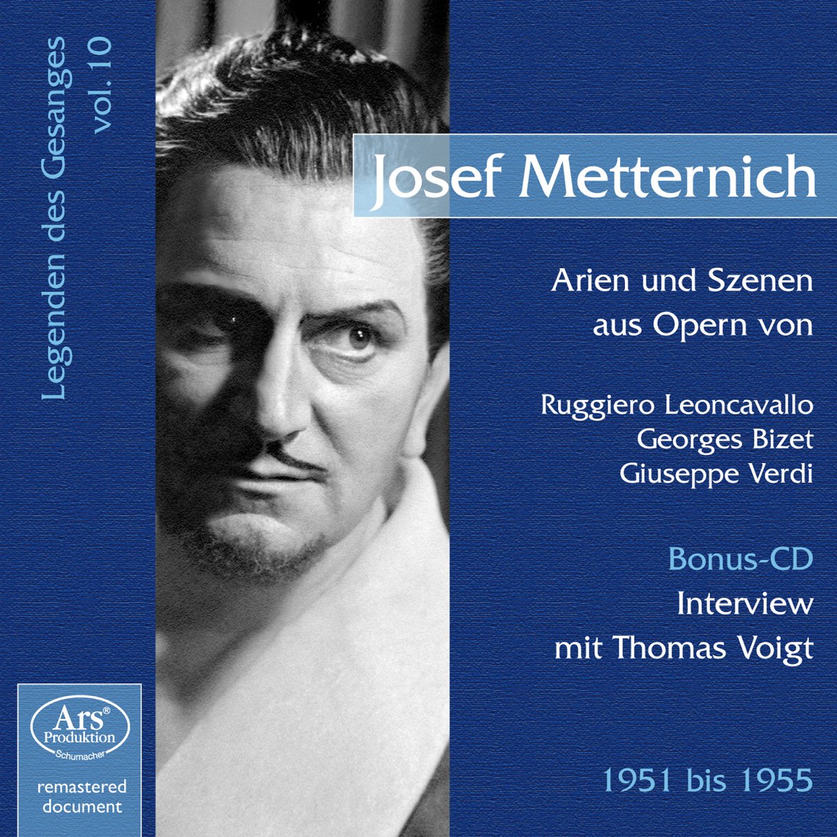 ‎Metternich, Josef: Legenden des Gesanges, Vol. 10 (1951-1955) de Josef ...