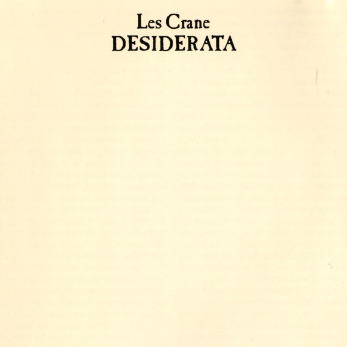‎Desiderata - Album by Les Crane - Apple Music