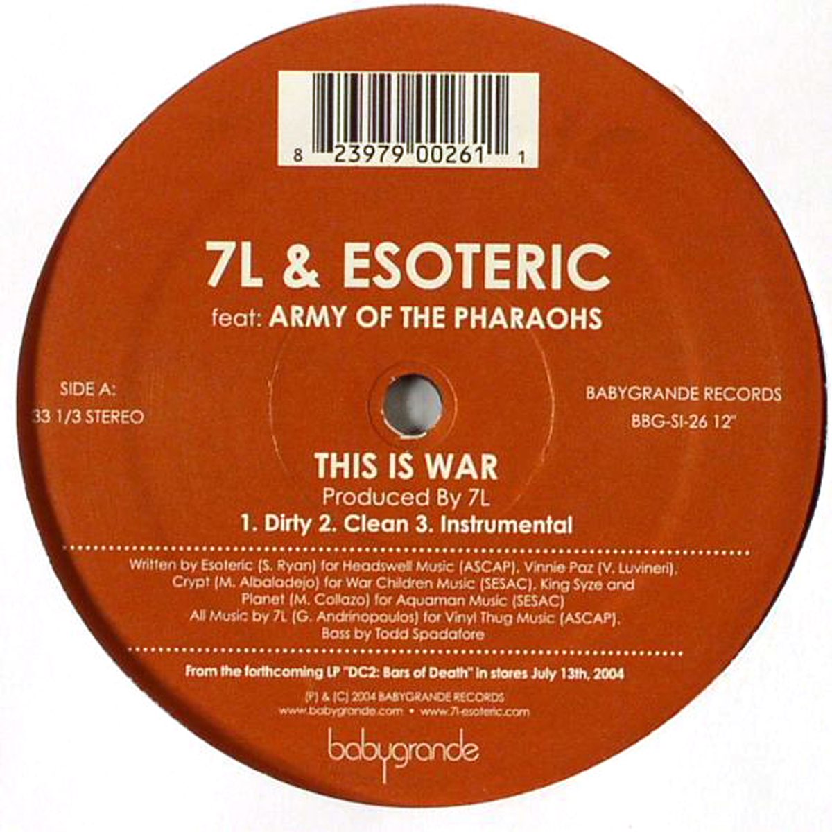 ‎This Is War (feat. Army of the Pharaohs) [12"] - EP - Album by 7L ...