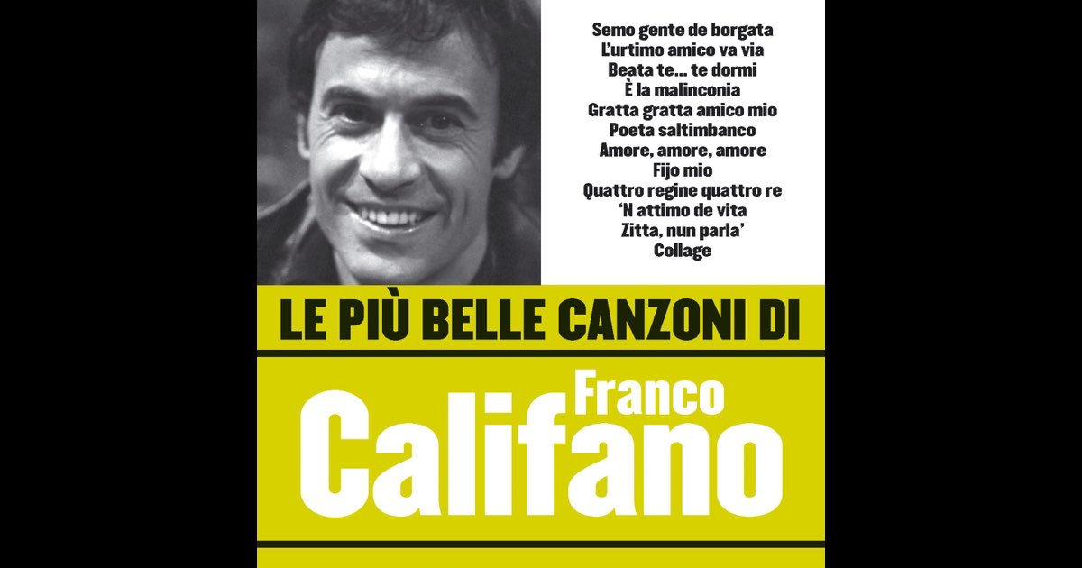 ‎Le più belle canzoni di Franco Califano - Album di Franco Califano ...