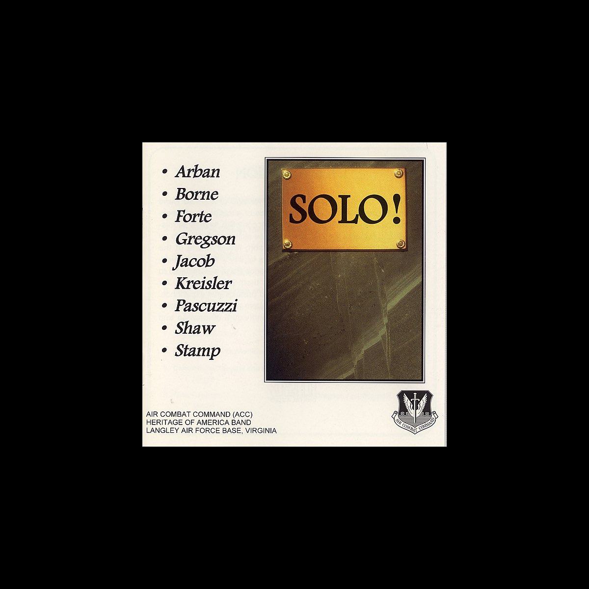 Solo!》- US Air Force Air Combat Command Heritage of America Band ...