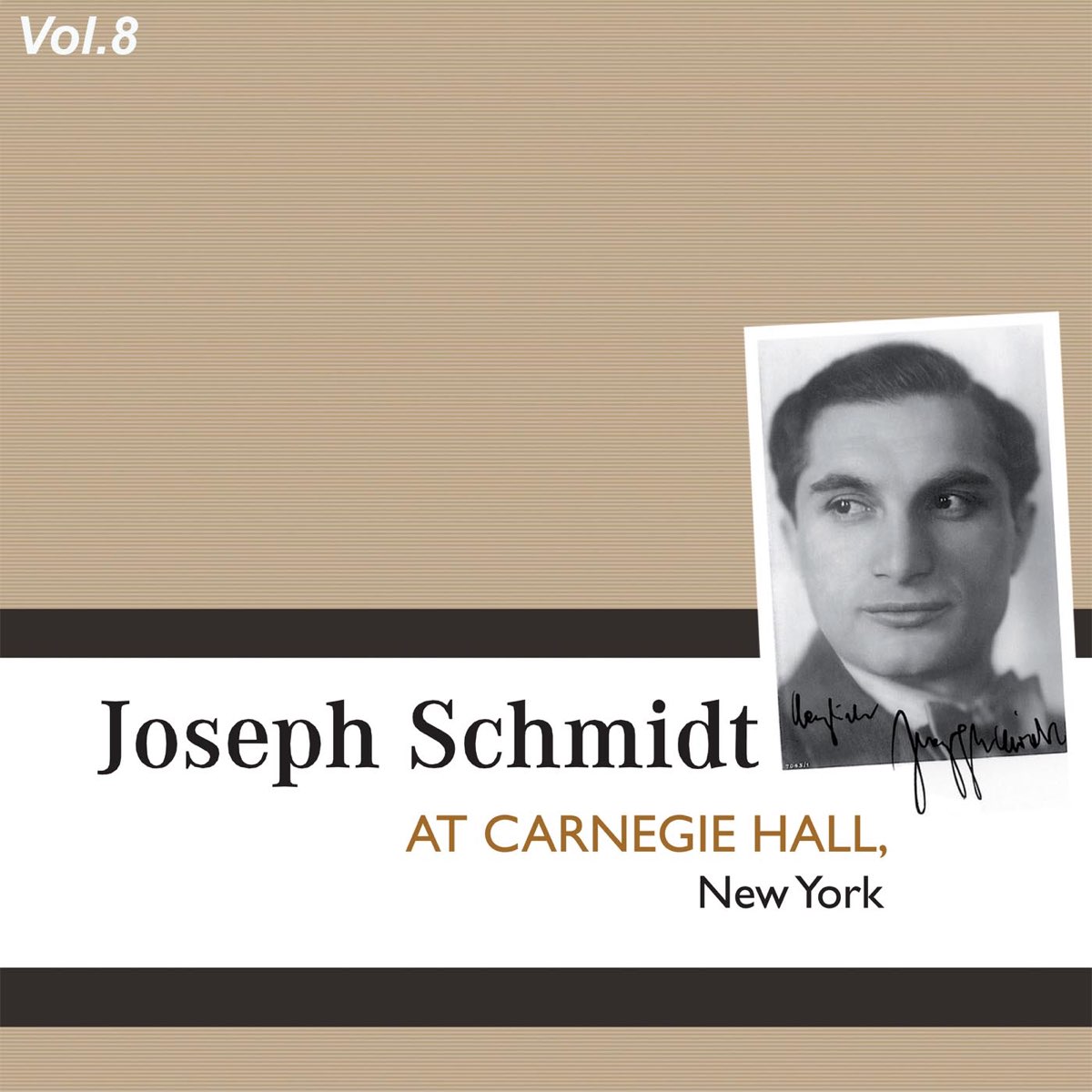 ‎Joseph Schmidt, Vol. 8: At Carnegie Hall, New York (1937) - Album by ...
