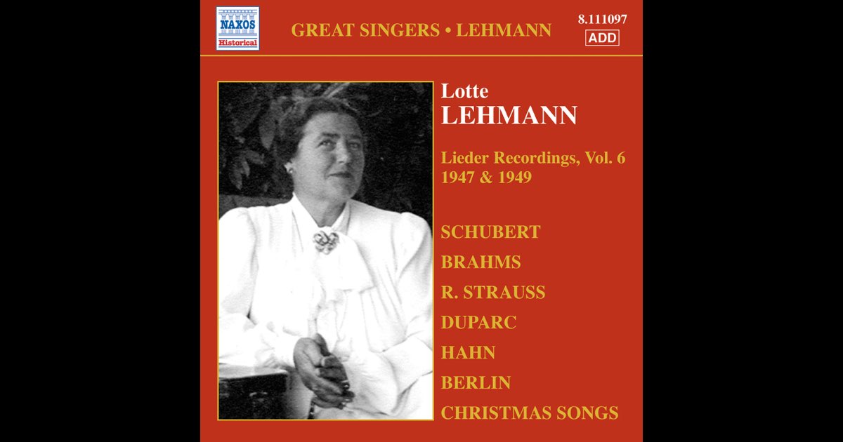 ‎Lotte Lehmann: Vol. 6 (Romophone) - Album by Lotte Lehmann, RCA Victor ...