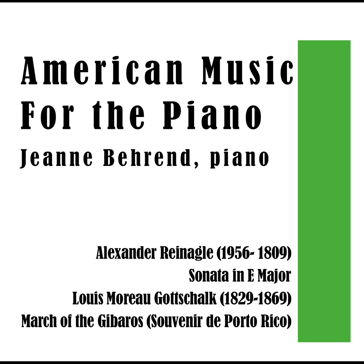 ‎American Music for the Piano: Louis Moreau Gottschalk and Alexander ...