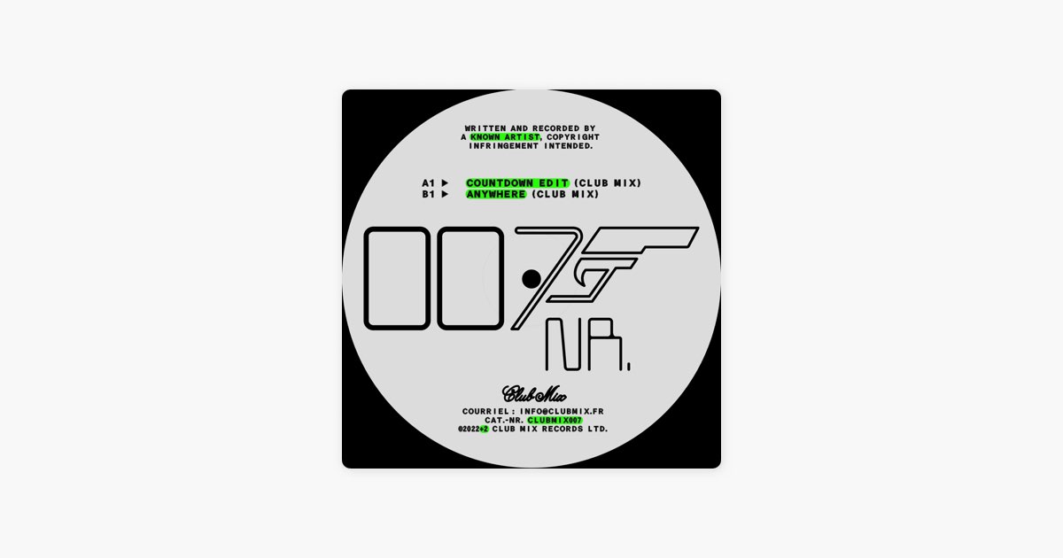 ‎Countdown Edit (Club Mix) [Club Mix] — música de Known Artist — Apple ...