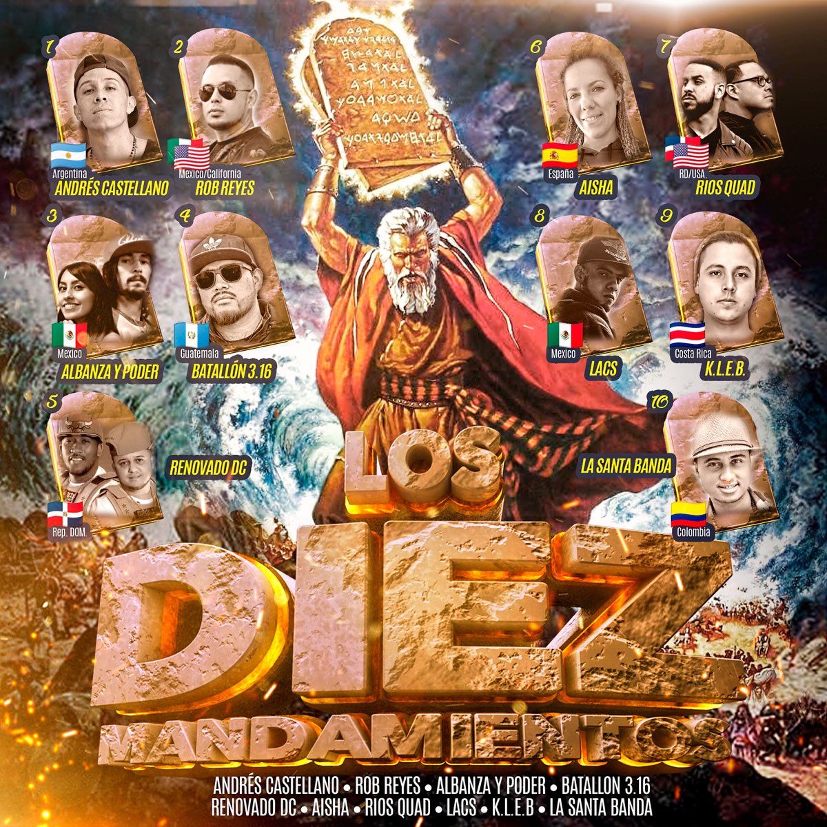 ‎Diez Mandamientos (feat. K-Leb, Lacs, La Santa Banda, Aisha, Rob Reyes ...