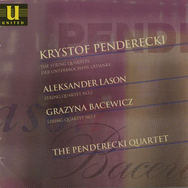 ‎String Quartet No. 1 recording by Penderecki String Quartet — Apple ...