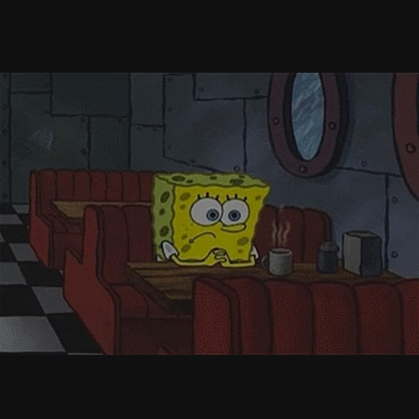 Spongebob Sitting Alone In Diner