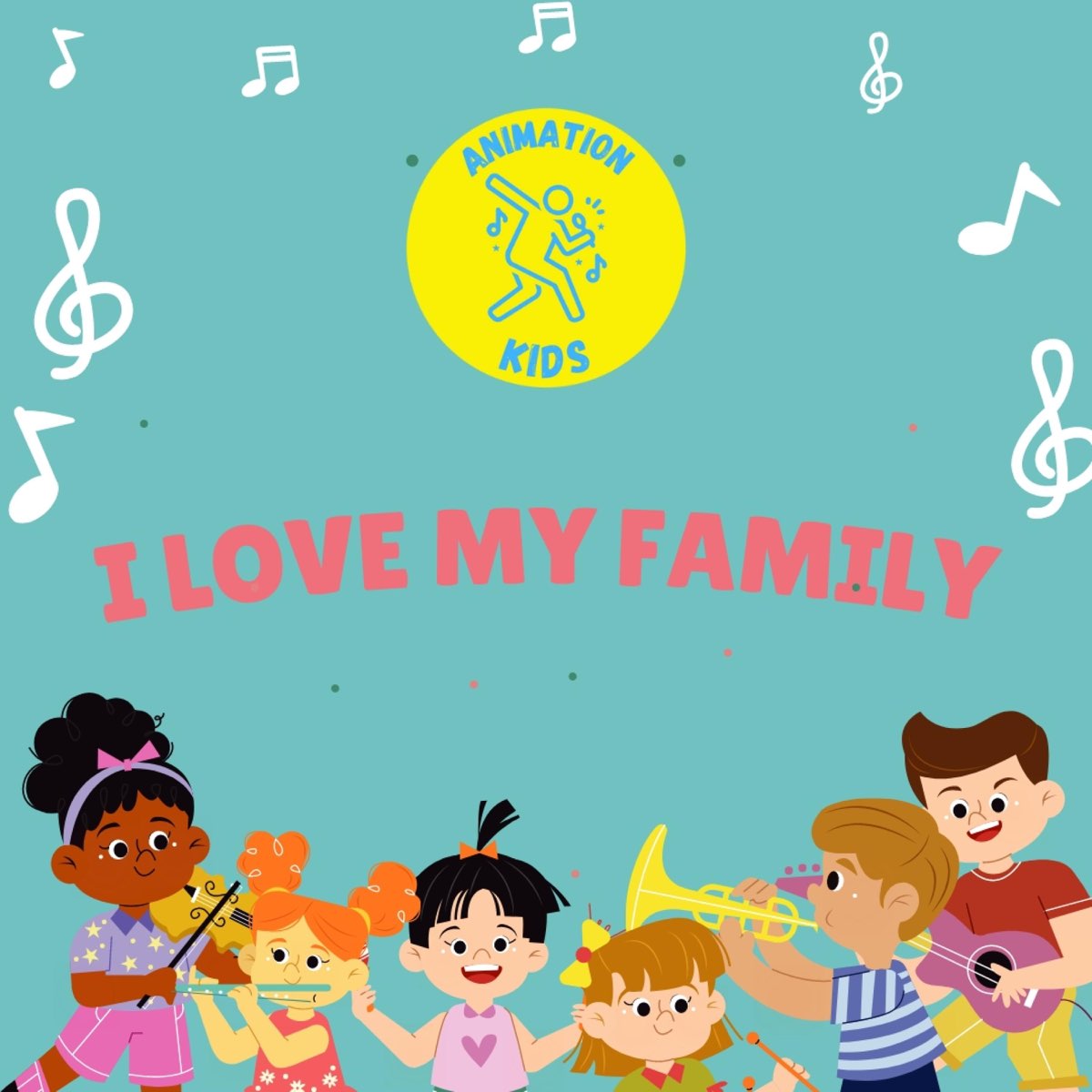 I Love My Family Cartoon