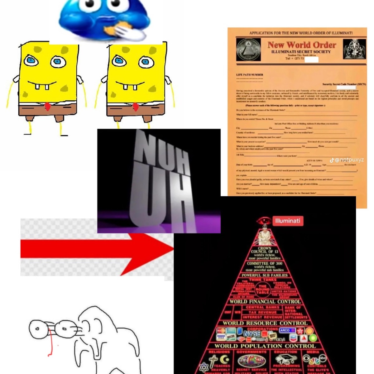 Spongebob Illuminati Messages