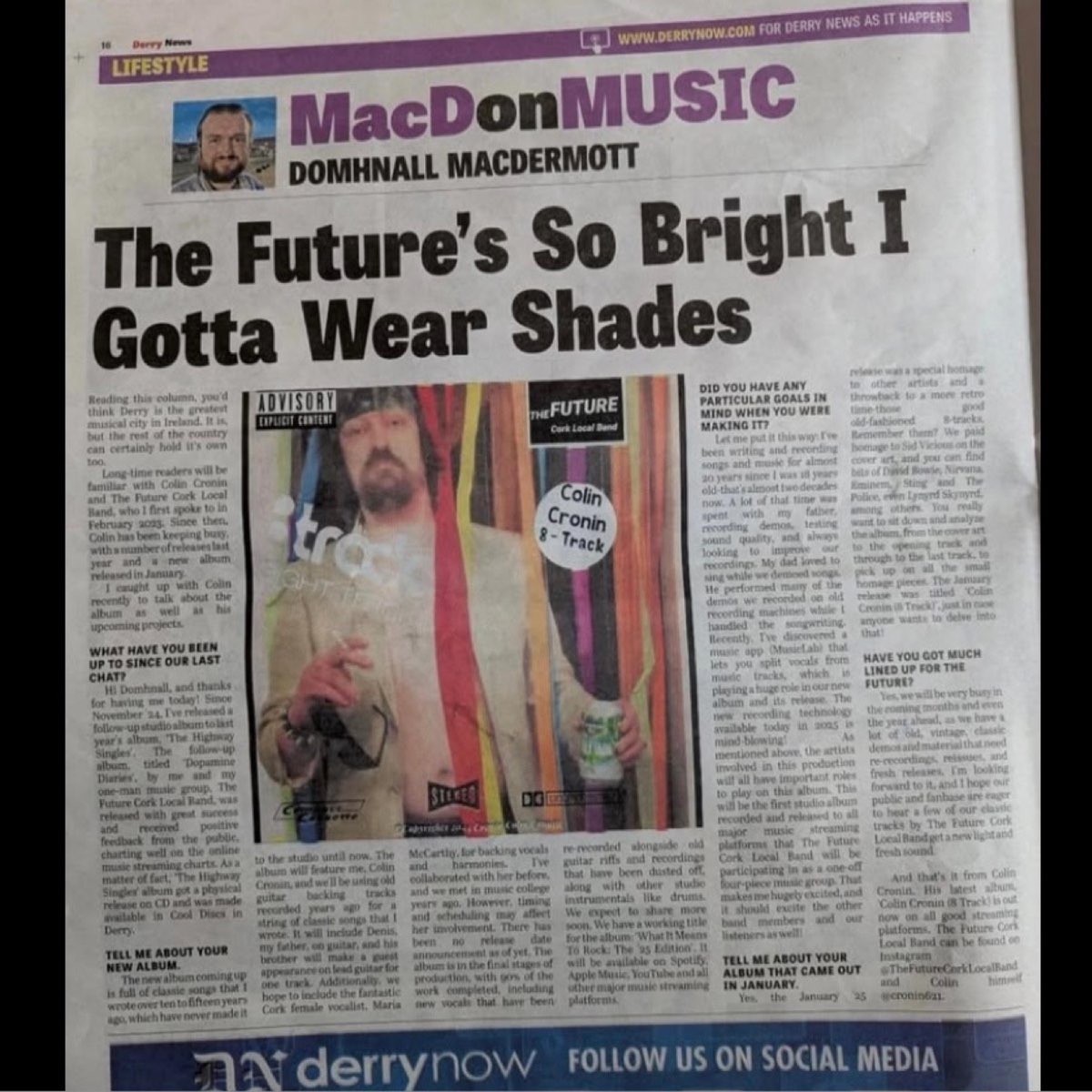 ‎The Future Cork Local Band (Interview On Derry Now News Music Article ...