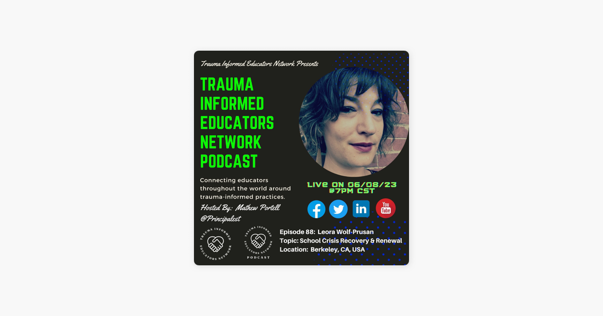 Trauma Informed Educators Network Podcast: Episode #88: Leora Wolf ... Trauma Informed Educators Network Podcast: Episode #88: Leora Wolf ...