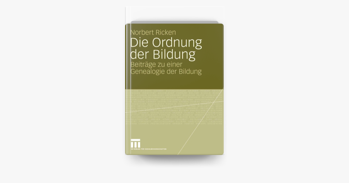Die Ordnung der Bildung من تأليف Norbert Ricken على Apple Books