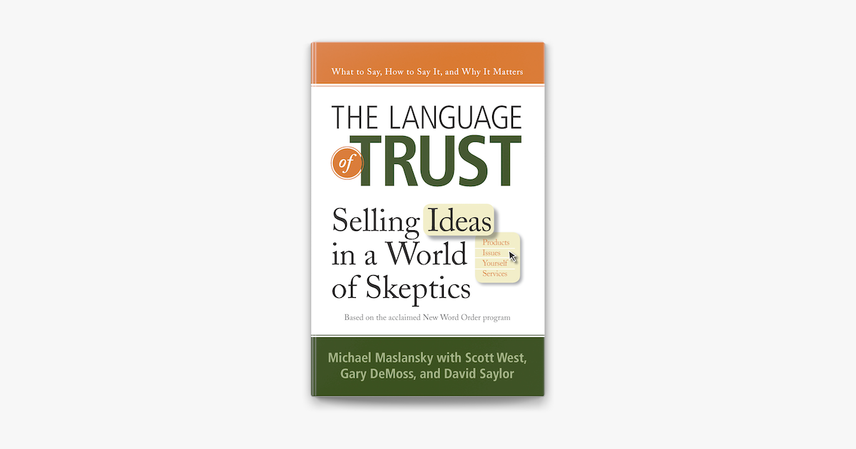 ‎The Language of Trust by Michael Maslansky, Scott West, Gary DeMoss ...