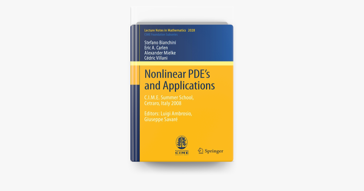 ‎Nonlinear PDE’s and Applications on Apple Books