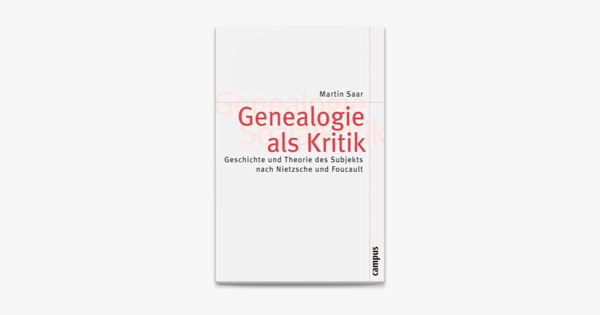 ‎Martin Saar: «Genealogie als Kritik» в Apple Books
