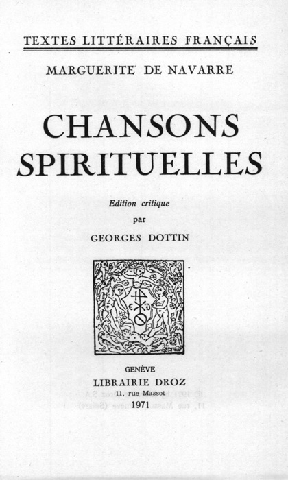 [Download] "Chansons spirituelles" by Georges Dottin & Marguerite de ...