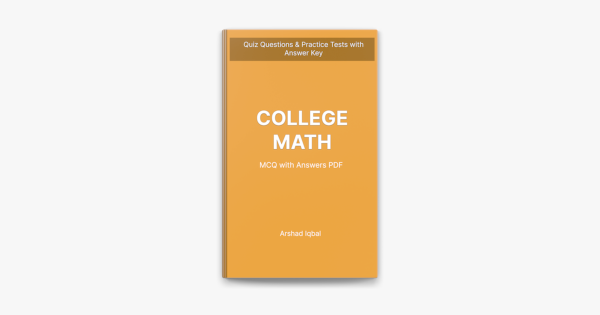  Class 11 12 Math Multiple Choice Questions MCQ PDF Download College