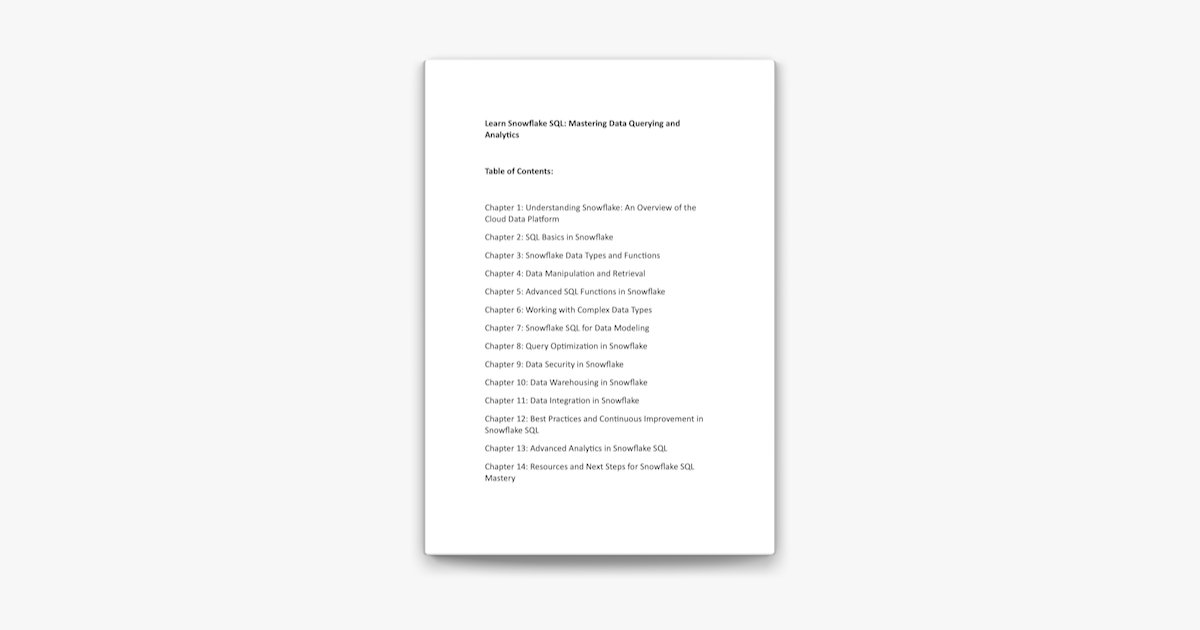 learn Snowflake Sql Mastering Data Querying And Analytics On Apple Books 5555