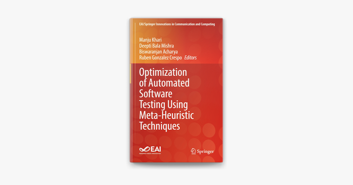 optimization Of Automated Software Testing Using Meta Heuristic Techniques On Apple Books