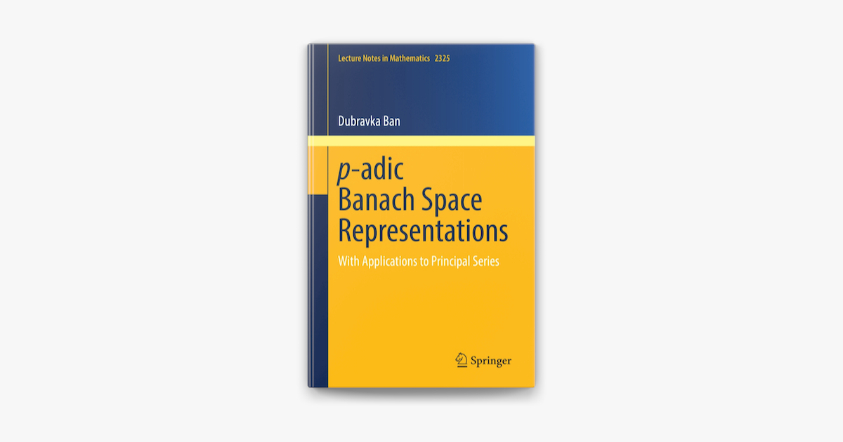 ‎p Adic Banach Space Representations On Apple Books