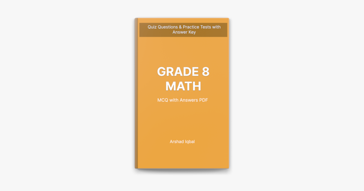  Class 8 Math Multiple Choice Questions MCQ PDF Grade 8 Math Book