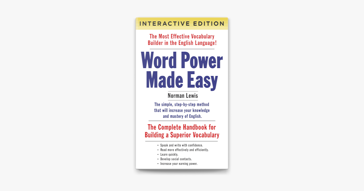 ‎word Power Made Easy Interactive Edition By Norman Lewis On Apple Books