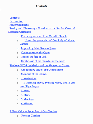 ‎Welcome to the Secular Order of Discalced Carmelites on Apple Books