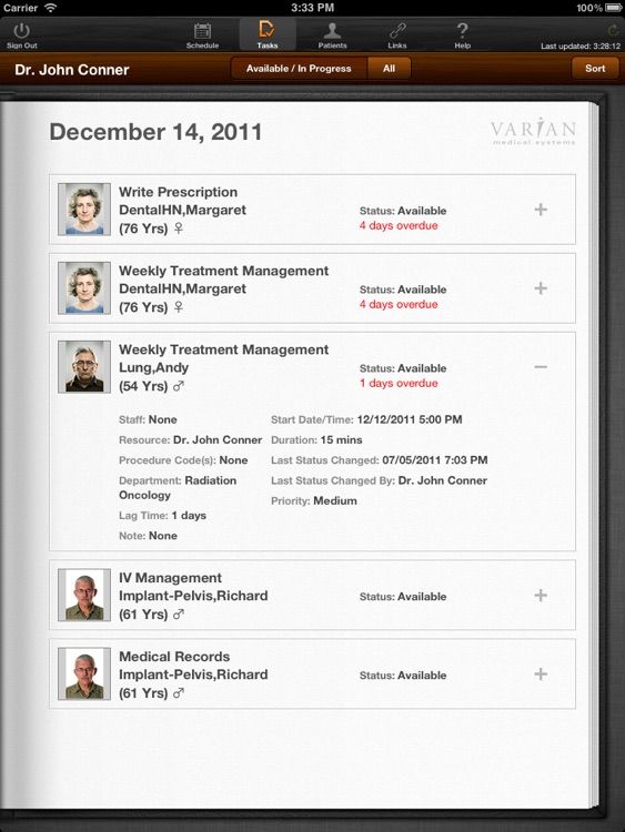 ARIA v11 by Varian Medical Systems, Inc.