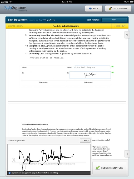 RightSignature In-Person Document Signing by RightSignature.com