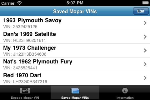 Mopar VIN Decoder by Guerrilla Digital Media