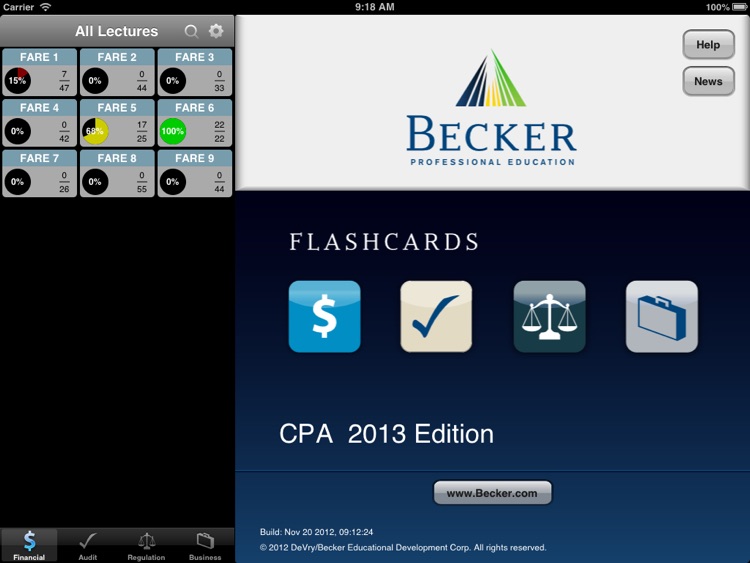 Becker's 2013 CPA Mobile Flashcards for iPad by Becker Professional ...