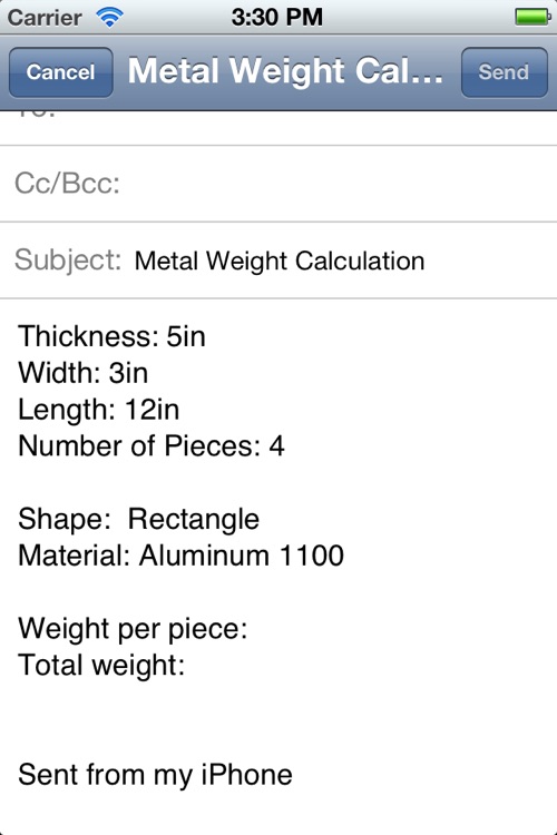 Metal Weight Calculator by ITAMCO