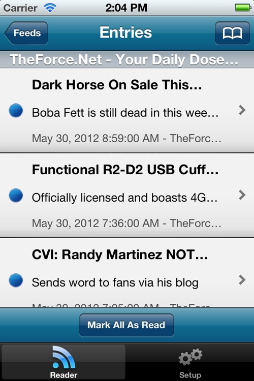 Aqua RSS Reader by sidequest
