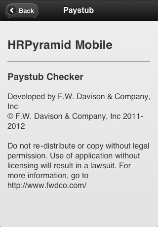 HRPyramid Paystub by F.W. Davison & Company, Inc
